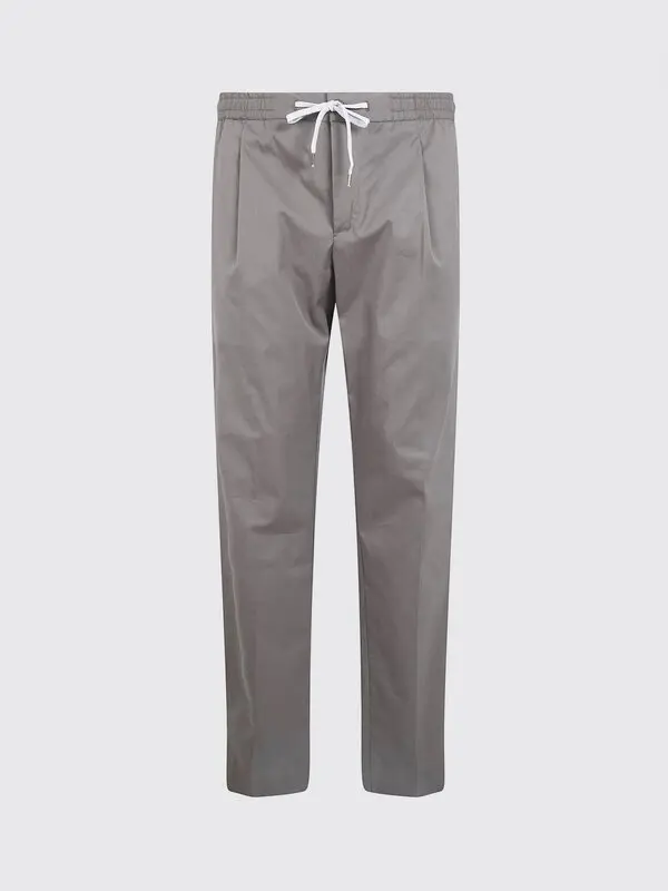 PT TORINO Slim Fit Cotton Blend Trousers With Drawstring