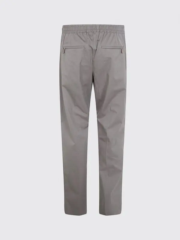 PT TORINO Slim Fit Cotton Blend Trousers With Drawstring