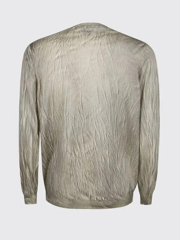Avant Toi Cashmere And Silk Crewneck Sweater With Crushed Effect - Brown