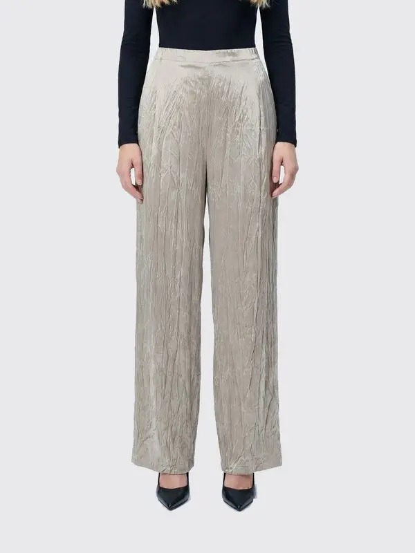 Avant Toi Stretch Silk Palazzo Trousers - Grey