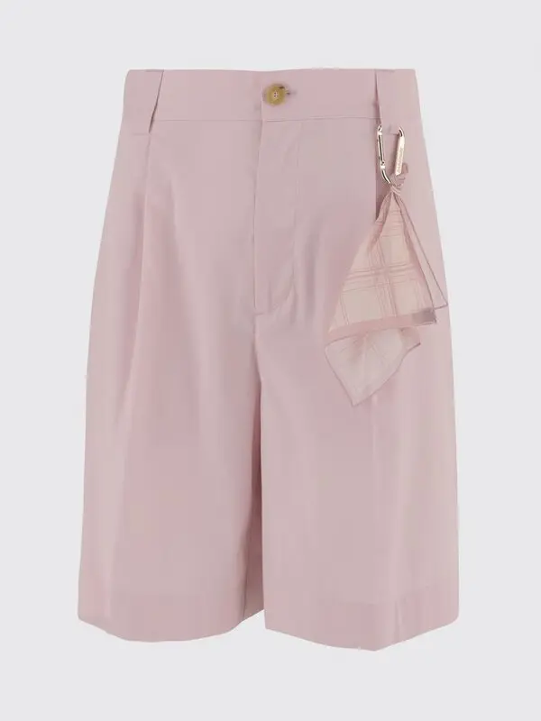 DARKPARK Cotton Blend High-waisted Shorts With Charm Detail