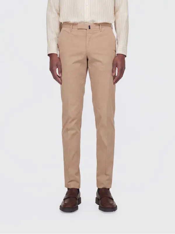 Incotex Tailored Trousers In Stretch Cotton - Beige