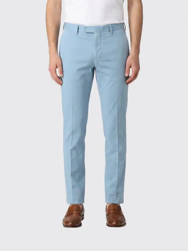 Incotex Tailored Trousers In Stretch Cotton - Blue