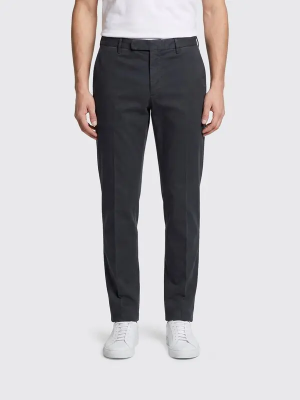 Incotex Tailored Trousers In Stretch Cotton - Navy