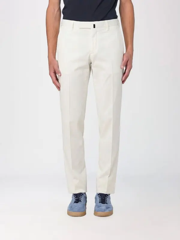 Incotex Flat Front Trousers - White