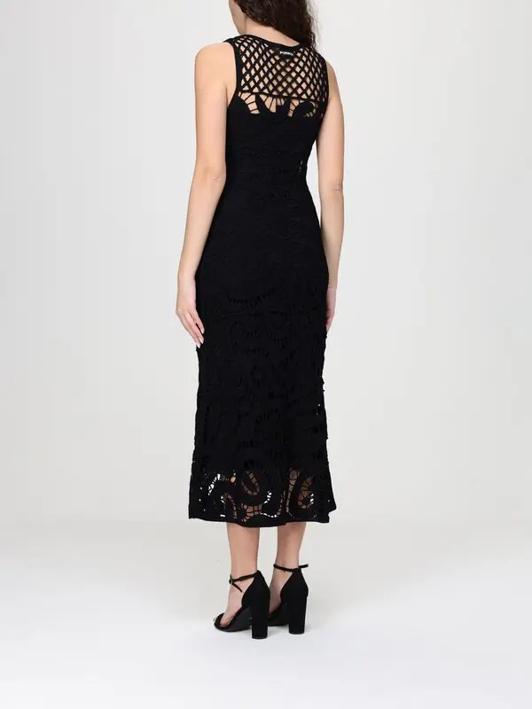 Pinko Crochet Midi Dress - Black
