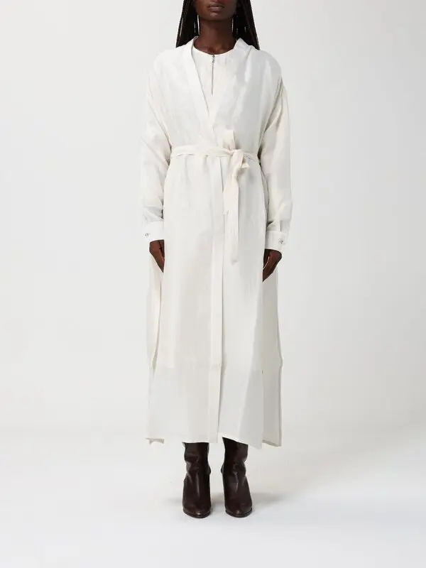 Fabiana Filippi Long Sleeve Draped Robe - Butter