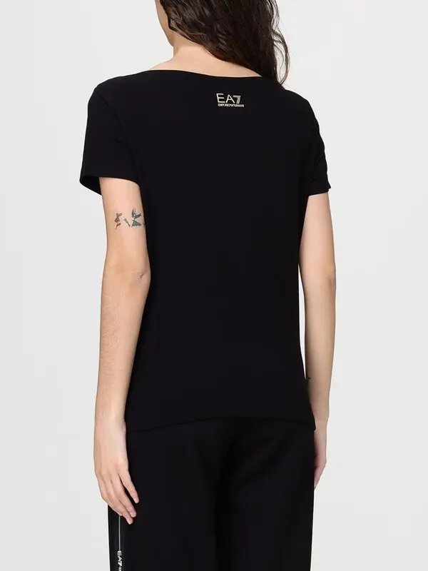 EA7 Embroidered T-shirt - Black