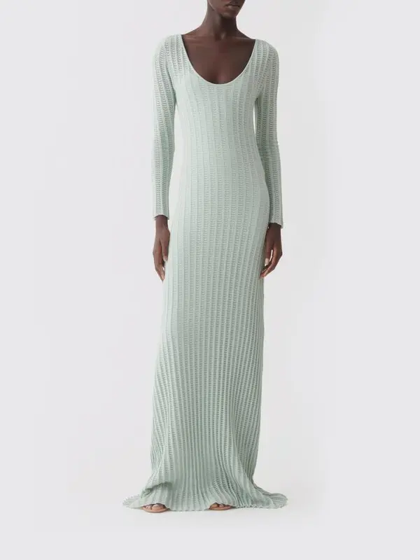 Fabiana Filippi Long Sleeve Maxi Dress - Green