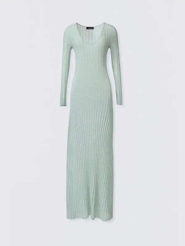 Fabiana Filippi Ribbed Knit Maxi Dress - Green