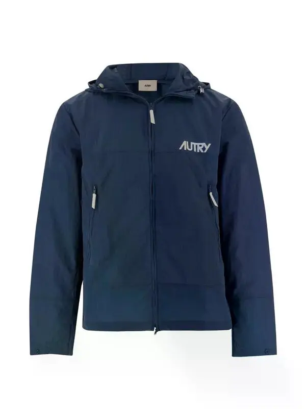AUTRY Hooded Logo Jacket - Blue