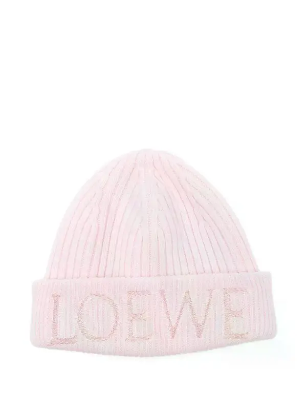 Loewe Logo-detail Beanie - Pink