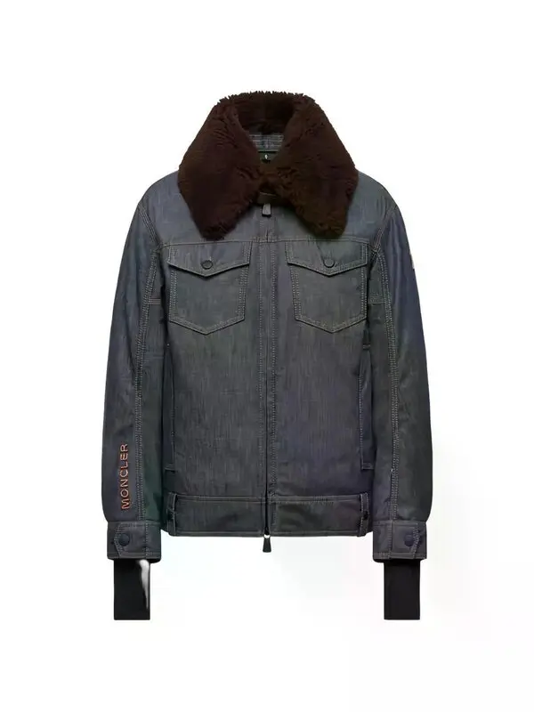 Moncler Yunque Shearling-collar Jacket