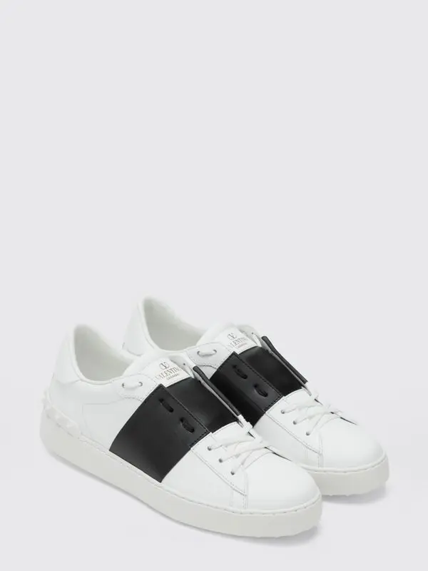 Valentino Garavani Open Leather Low Top Sneakers - White 1