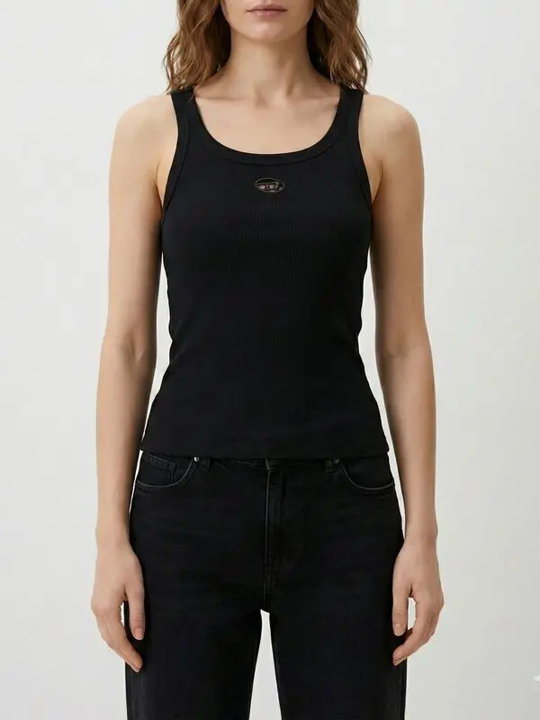 DIESEL® Stretch Cotton Tank Top - Black
