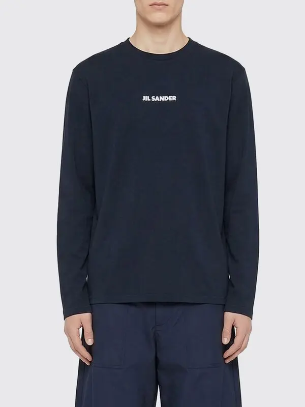 JIL SANDER Cotton Logo T-shirt - Navy