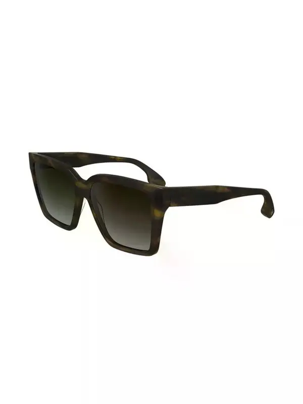 Victoria Beckham Marbled Square Frame Sunglasses