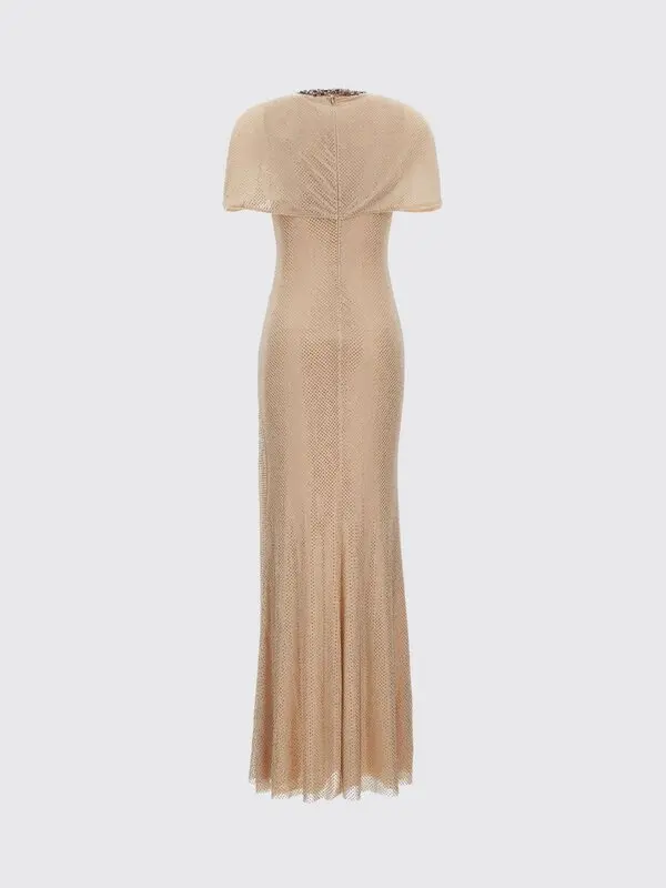 SELF-PORTRAIT Embellished Cape Gown - Nude