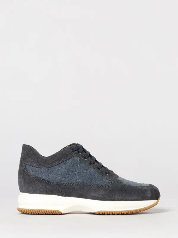 Hogan Interactive Suede And Denim Low-top Sneakers - Multicolor