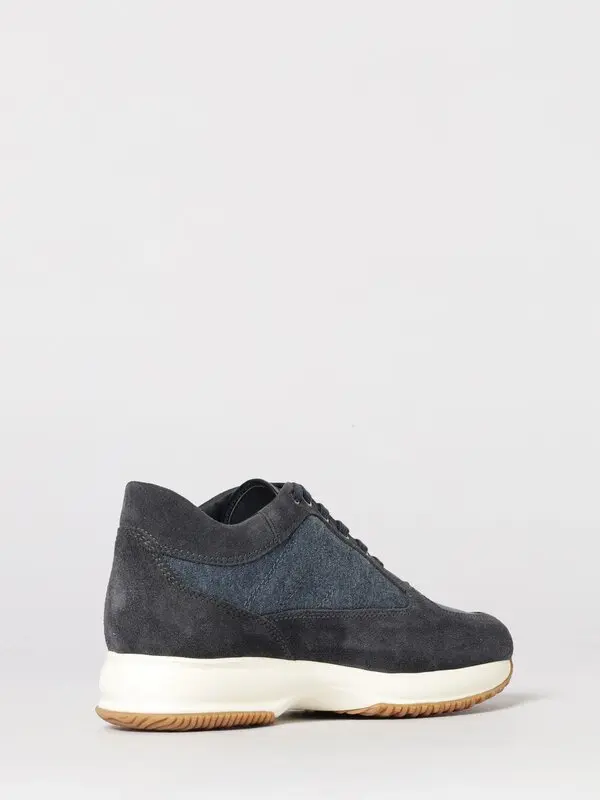 Hogan Interactive Suede And Denim Low-top Sneakers - Multicolor