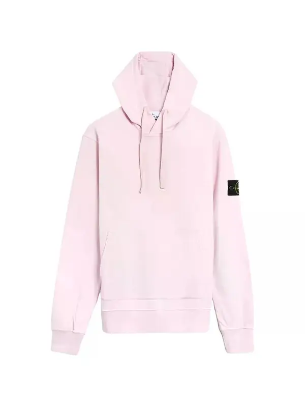 Stone Island Logo-patch Hoodie - Pink