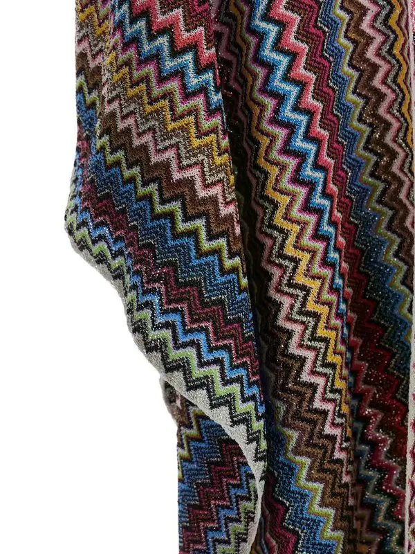 Missoni Chevron Fringed Cape - Blue