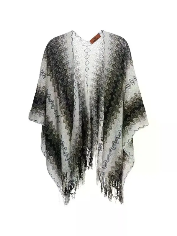 Missoni Chevron Fringed Poncho