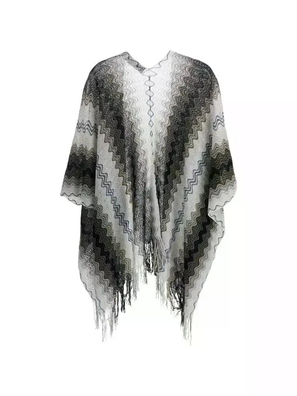 Missoni Chevron Fringed Poncho