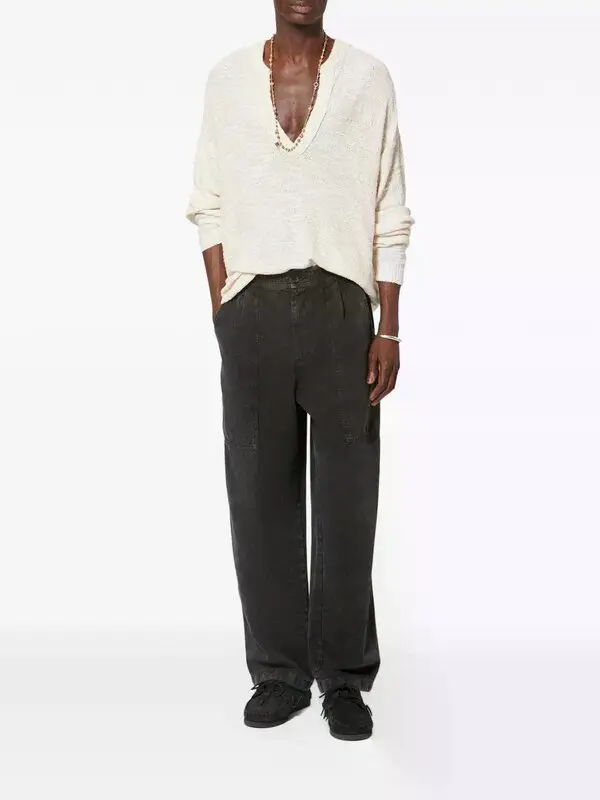 MARANT Ilyan Cotton Trousers - Grey