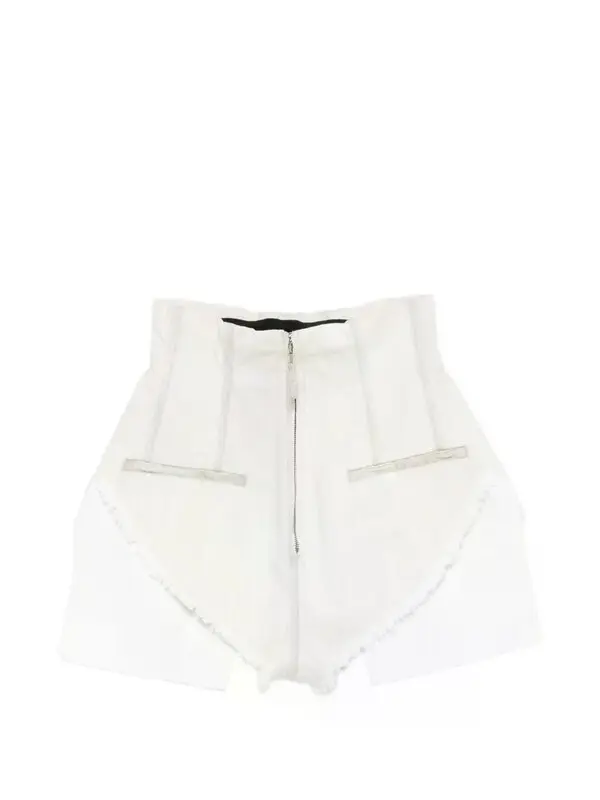 Rick Owens Dirt Cutoff Zip Shorts