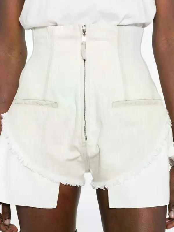 Rick Owens Dirt Cutoff Zip Shorts