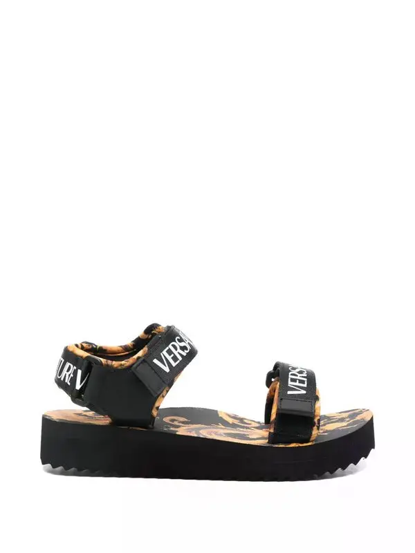 Versace Logo-strap Platform Sandals