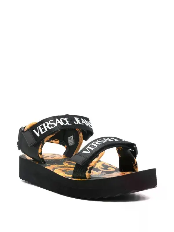 Versace Logo-strap Platform Sandals