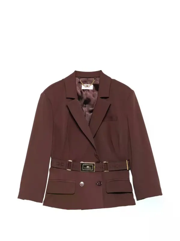 Elisabetta Franchi Belted Double-breasted Blazer
