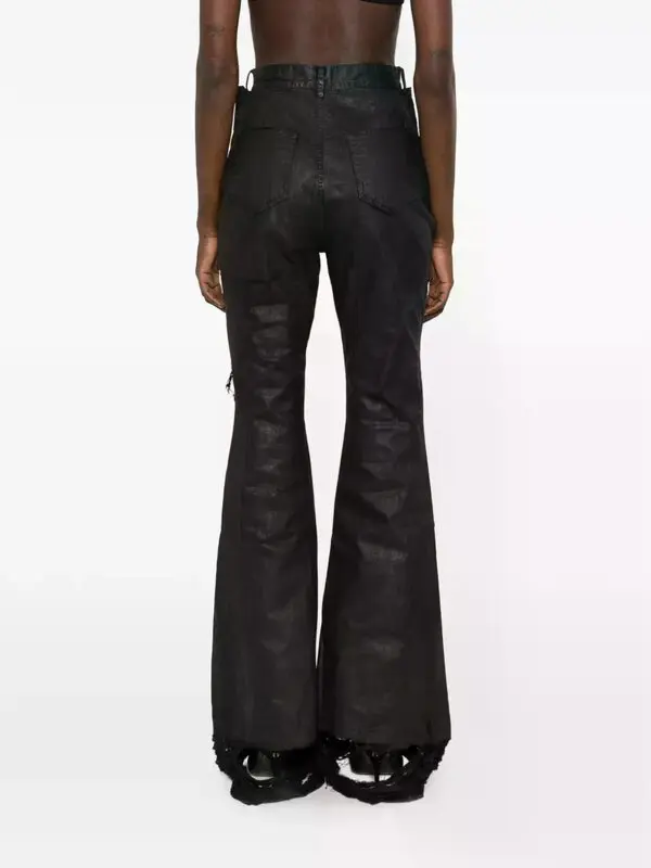 Rick Owens Frayed Bootcut Jeans
