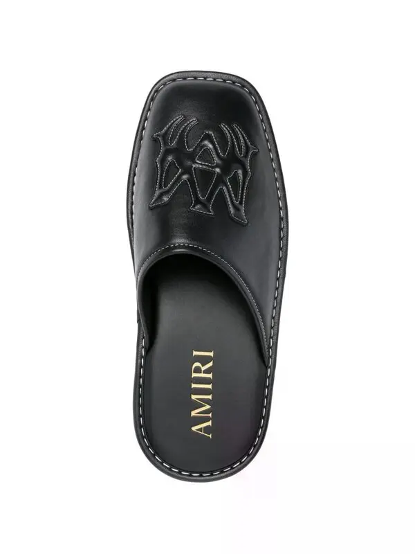 Amiri Appliqué Leather Slippers
