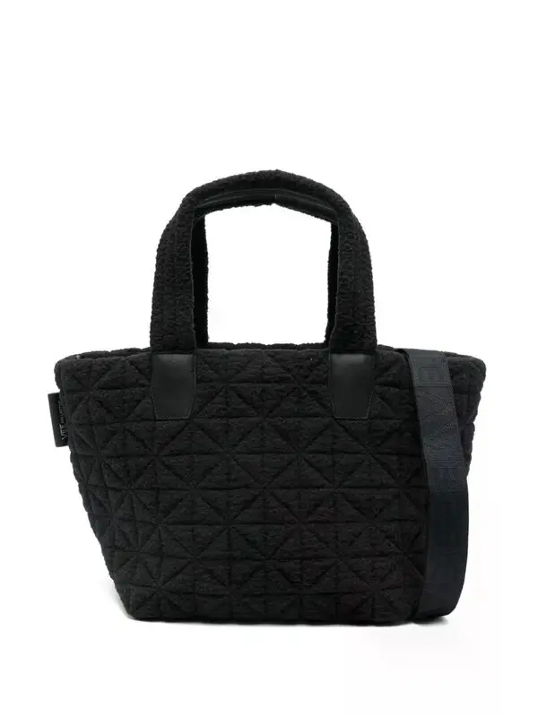 VEECOLLECTIVE Small Vee Sherpa Tote Bag - Black
