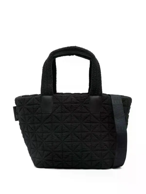 VEECOLLECTIVE Small Vee Sherpa Tote Bag - Black