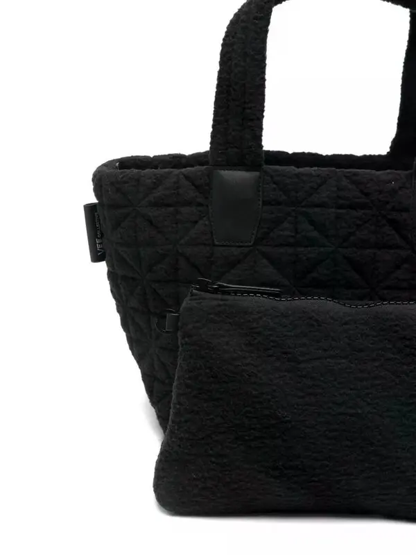 VEECOLLECTIVE Small Vee Sherpa Tote Bag - Black
