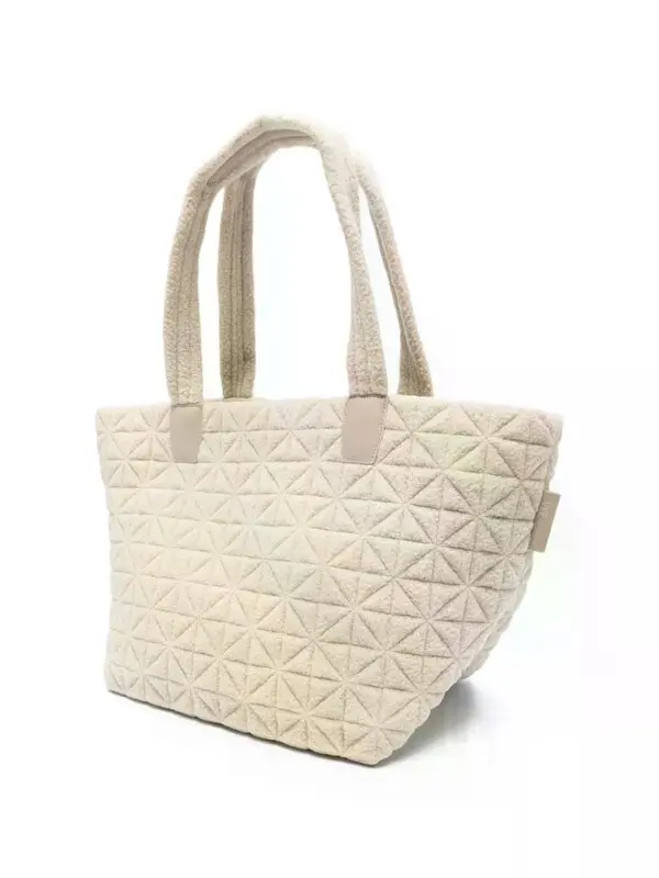 VEECOLLECTIVE Medium Vee Quilted Tote Bag - Neutrals