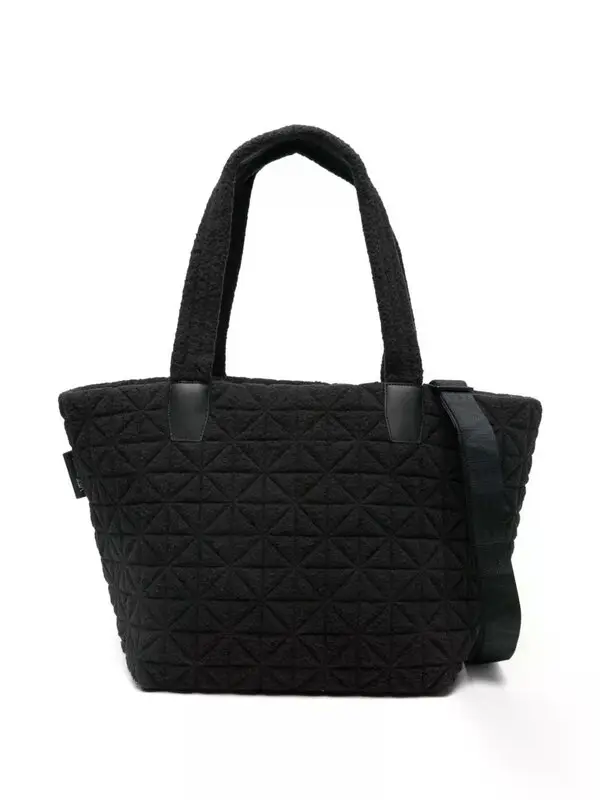 VEECOLLECTIVE Medium Vee Quilted Tote Bag - Black