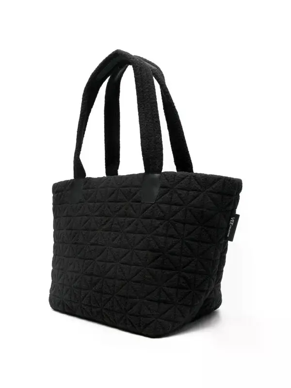 VEECOLLECTIVE Medium Vee Quilted Tote Bag - Black
