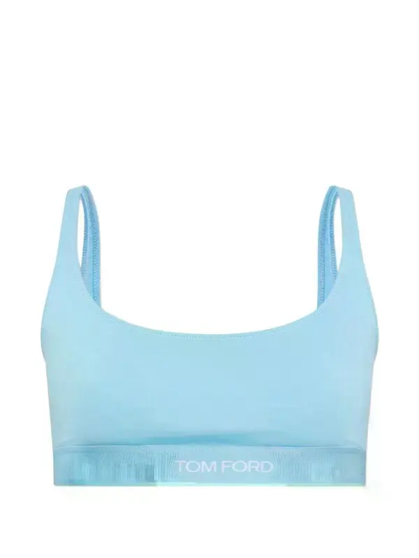 TOM FORD Logo Bandeau Bra - Blue