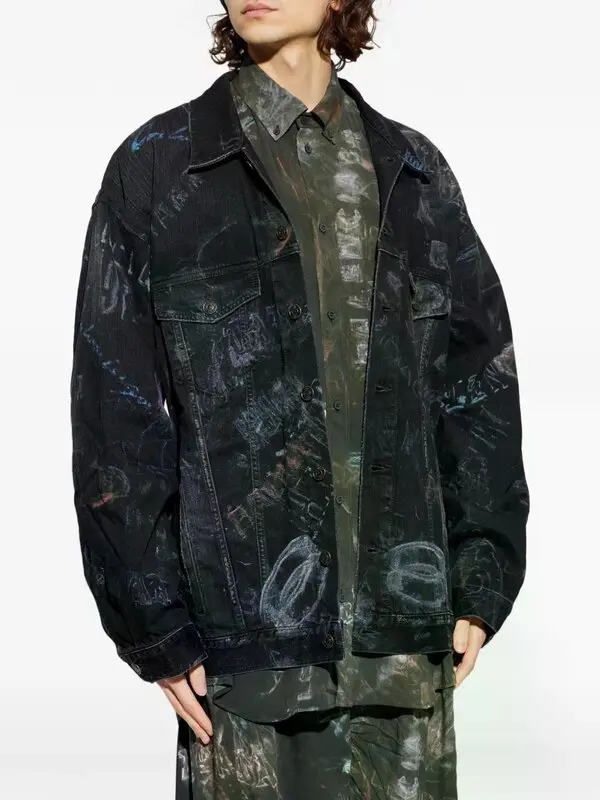 Balenciaga Buttoned Printed Jacket