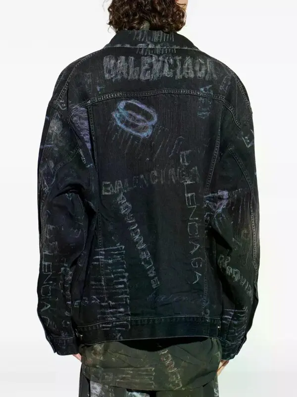 Balenciaga Buttoned Printed Jacket