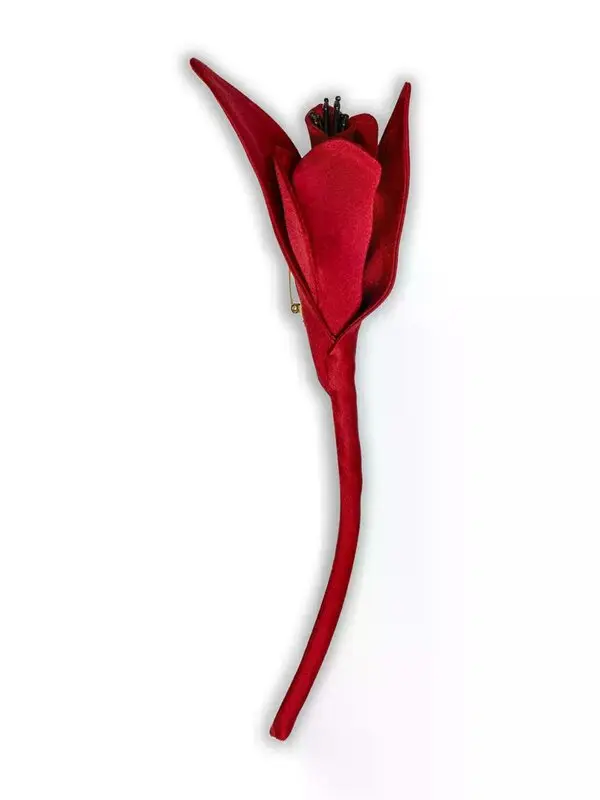 Erdem Satin-flower Brooch - Red