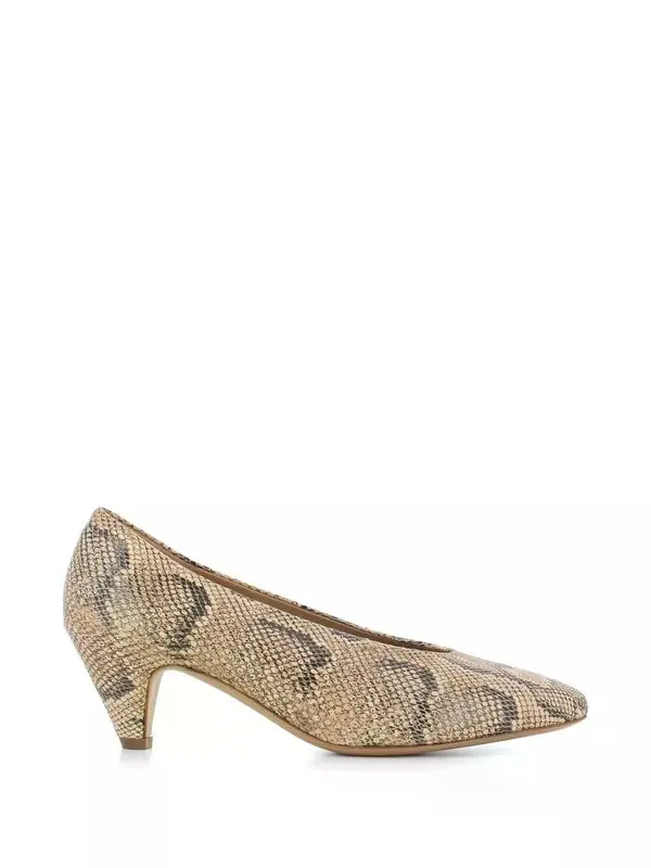 DEL CARLO Snakeskin Pumps - Neutrals