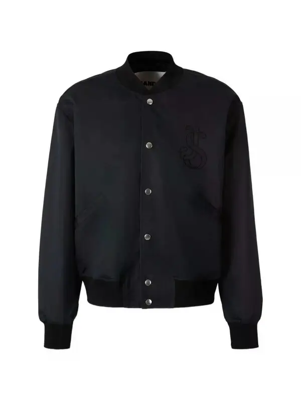 JIL SANDER Embroidery Button Bomber Jacket