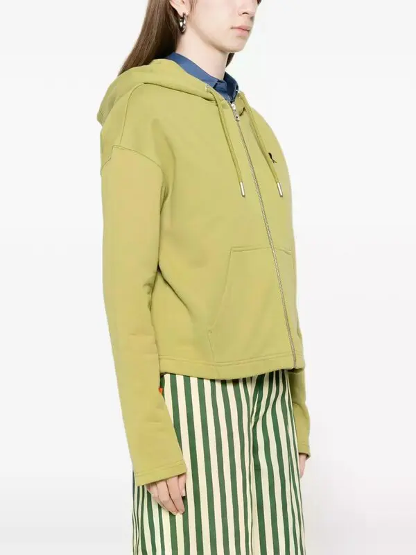 Ami De Coeur Zip-up Hoodie - Green