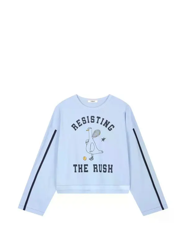 STUDIO TOMBOY Duck-print Sweatshirt - Blue